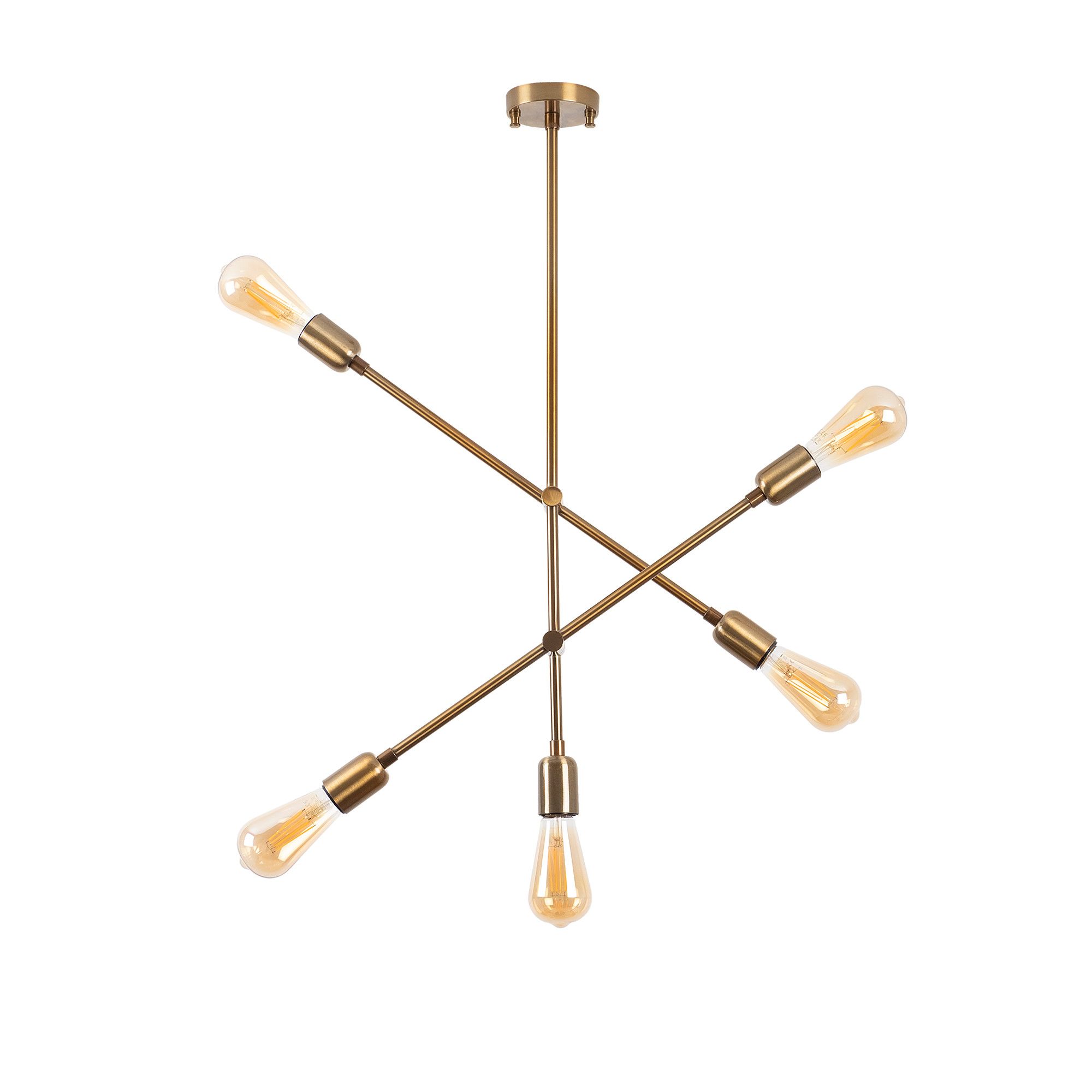 Lámpara de techo Beste-10345 oro cobrizo metal 61x12x77 cm | Leroy Merlin