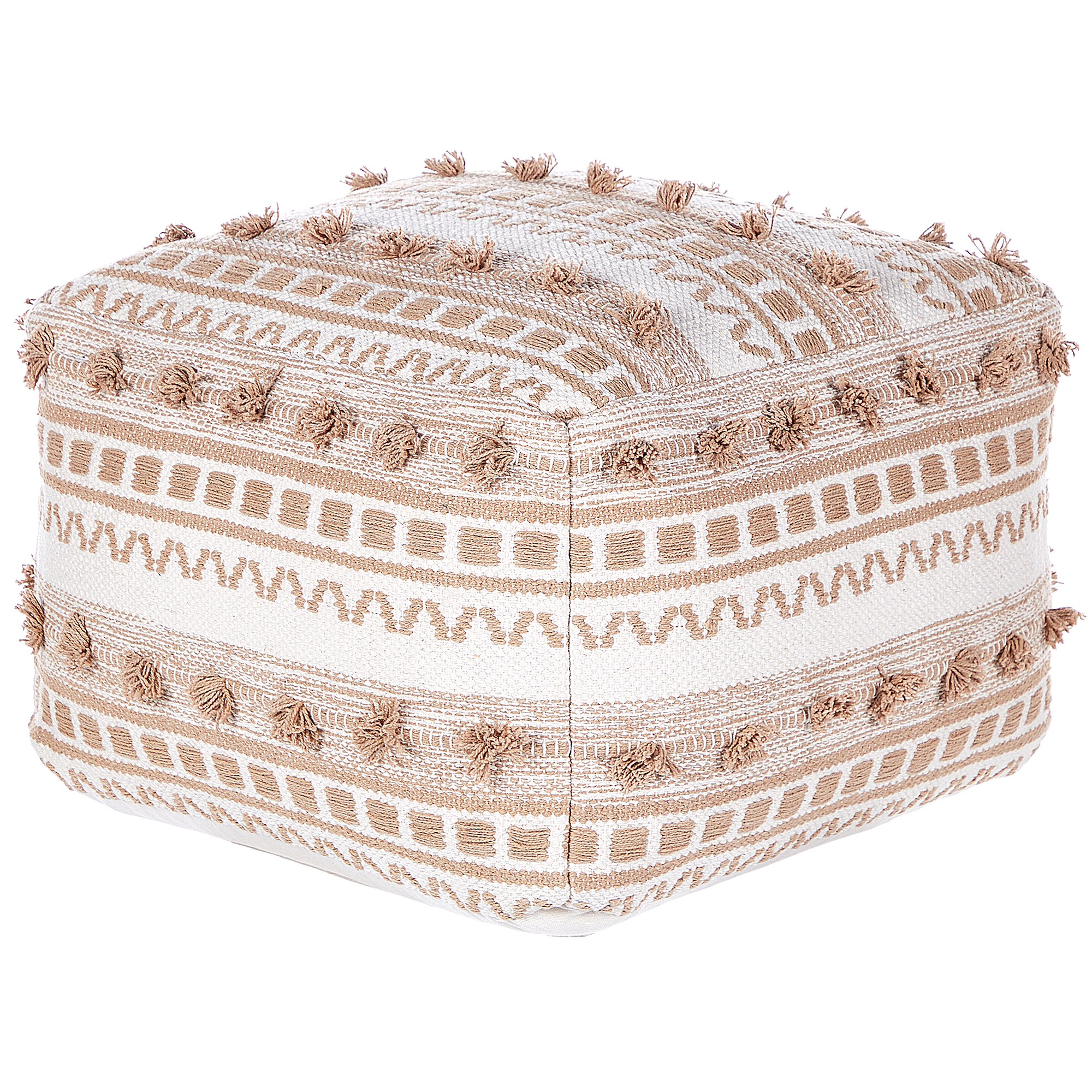 Pouf KARAW Coton Beige | Leroy Merlin