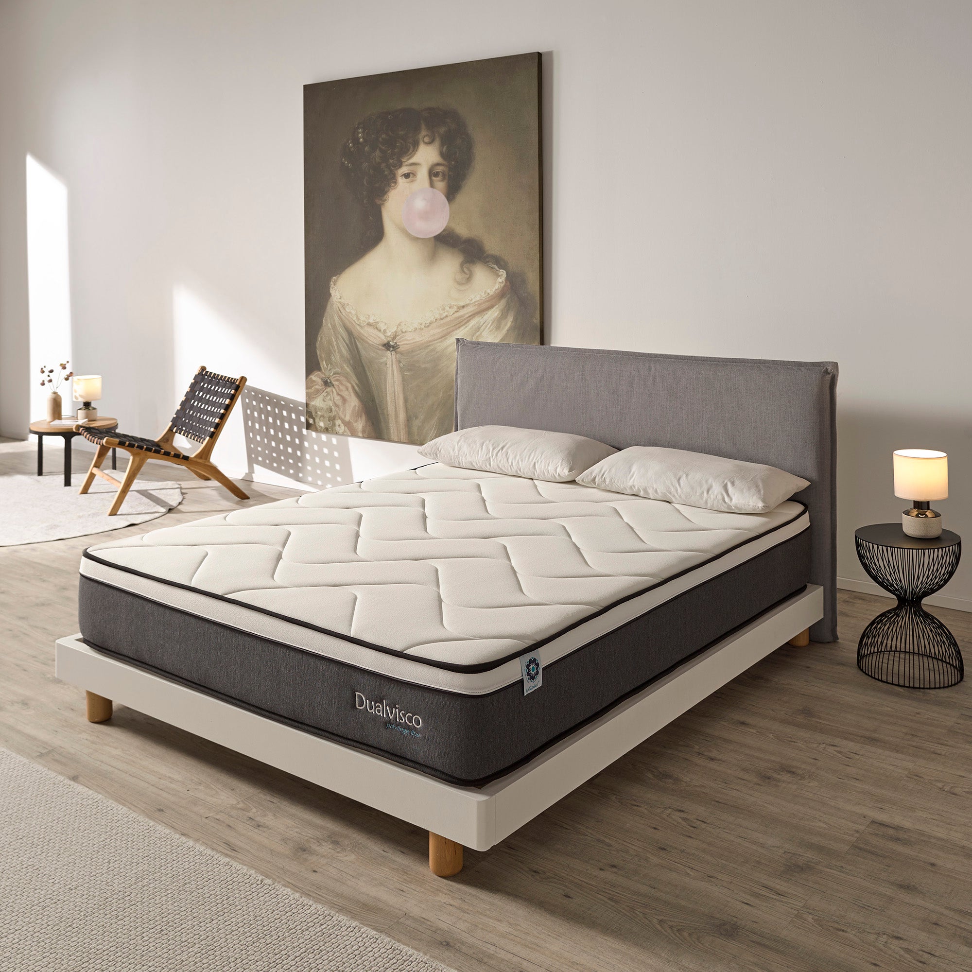 Colchón Dualvisco 150x200 cm - Espuma de alta resistencia y densidad, 2 ...