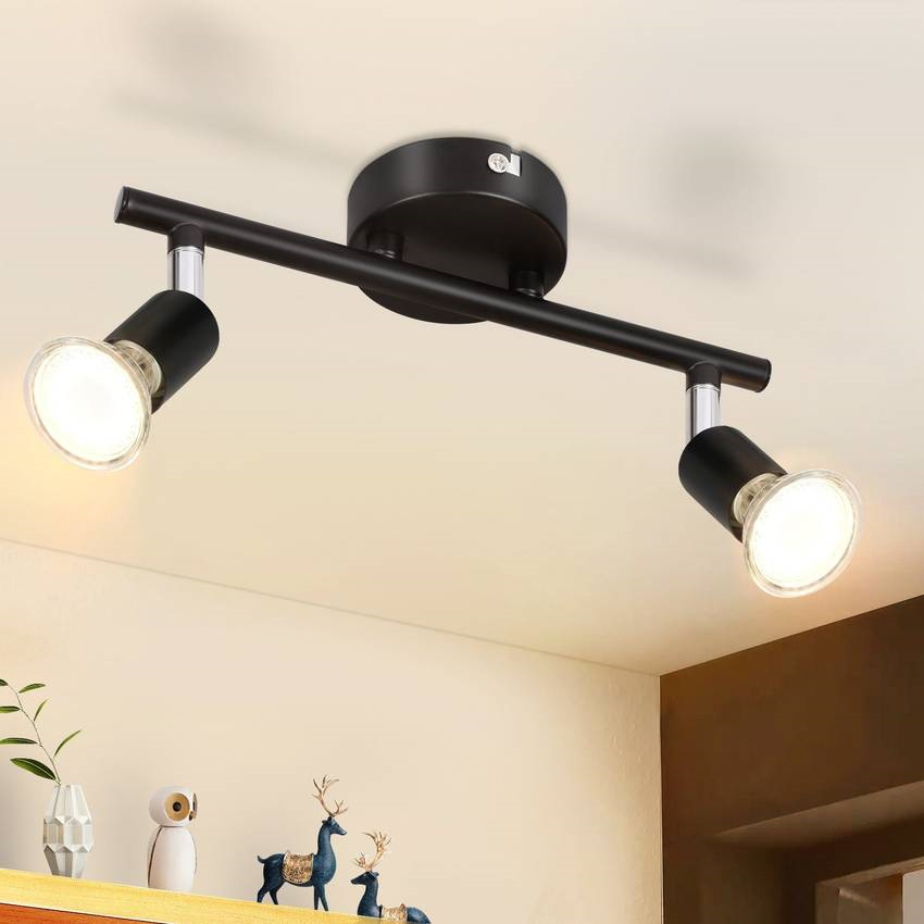 Moderno techo de montaje empotrado de 2 luces, luz de riel LED con ...