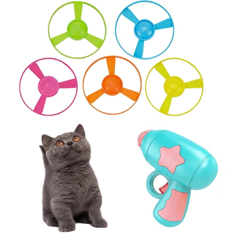 Interactif pour chat, lanceur de frisbee, lanceurs avec hélices ...