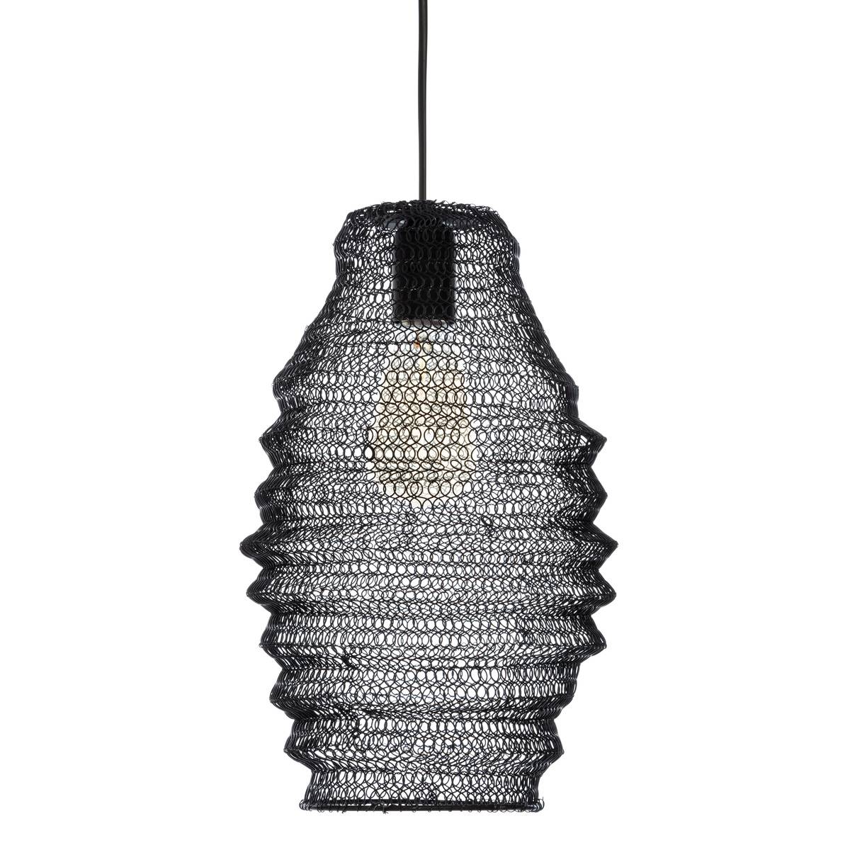 Suspension "Ali" noire - maille de fer D24 cm - Atmosphera créateur d ...