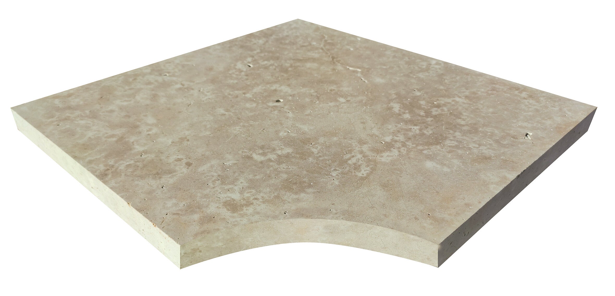 Margelle 5cm Travertin Premier Choix - Mix beige - Angle Rentrant ...