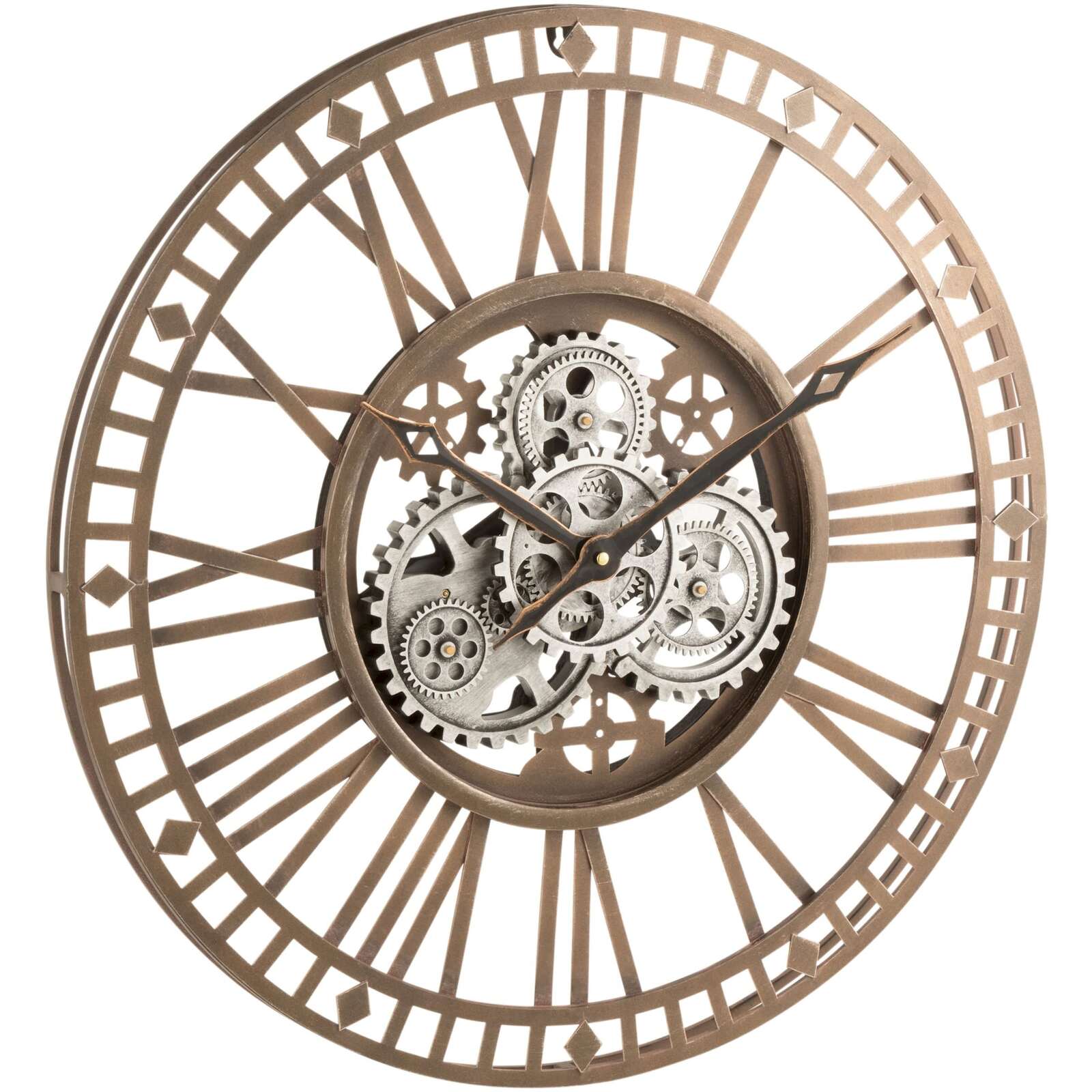 Horloge murale Reeders en Métal 60 x 7 x 60 cm Gris, Greige | Leroy Merlin
