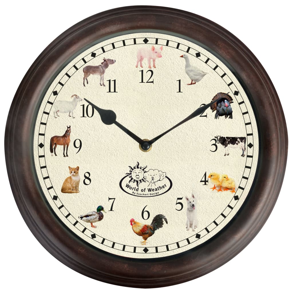 Esschert Design Reloj con sonidos de animales de granja | Leroy Merlin