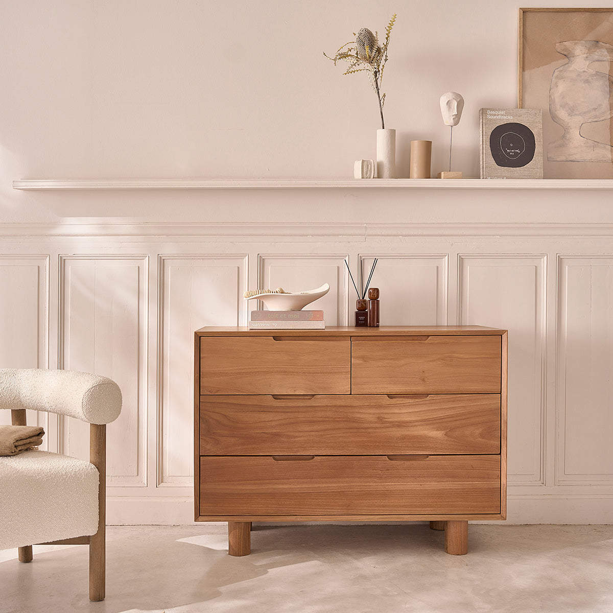 Commode en teck massif 110 cm | Leroy Merlin