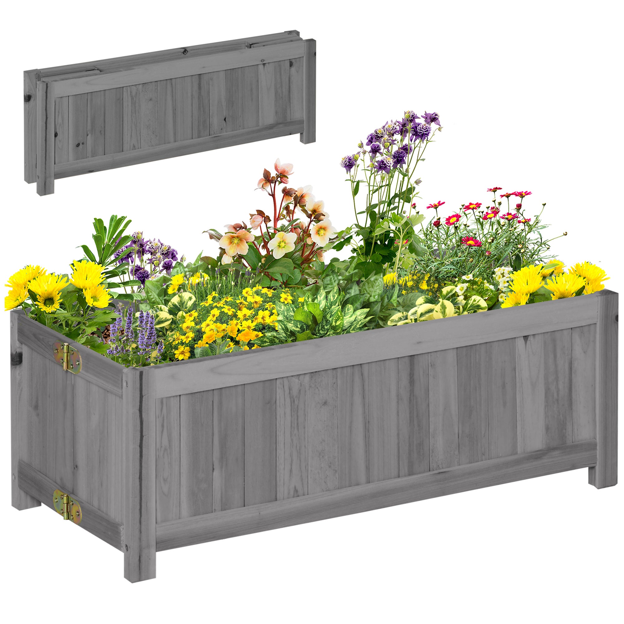 Potager surélevé pliable en bois pour cultiver des légumes et des ...