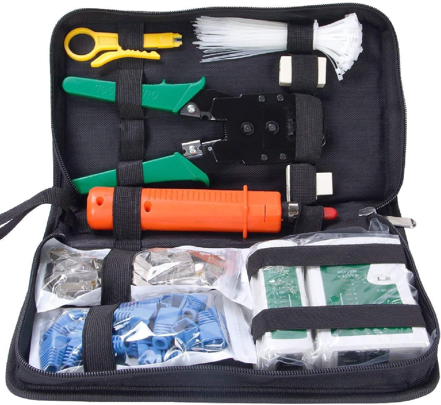 Kit d'outils réseau 11 en 1 portable professionnel - Testeur câble LAN ...