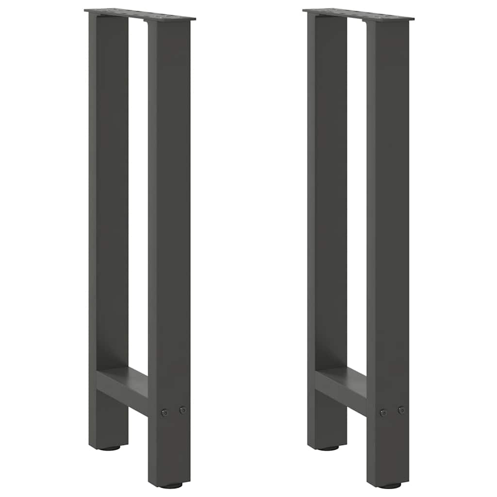 Maison Exclusive - Pieds de table console Anthracite 2 pièces 28 x (72 ...