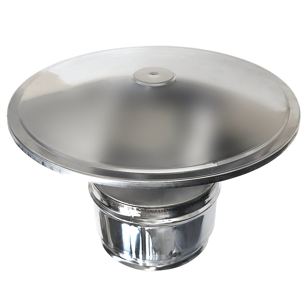 Conduit de fumée tuyau coaxial INOX D. 80/130 terminale verticale poêle ...