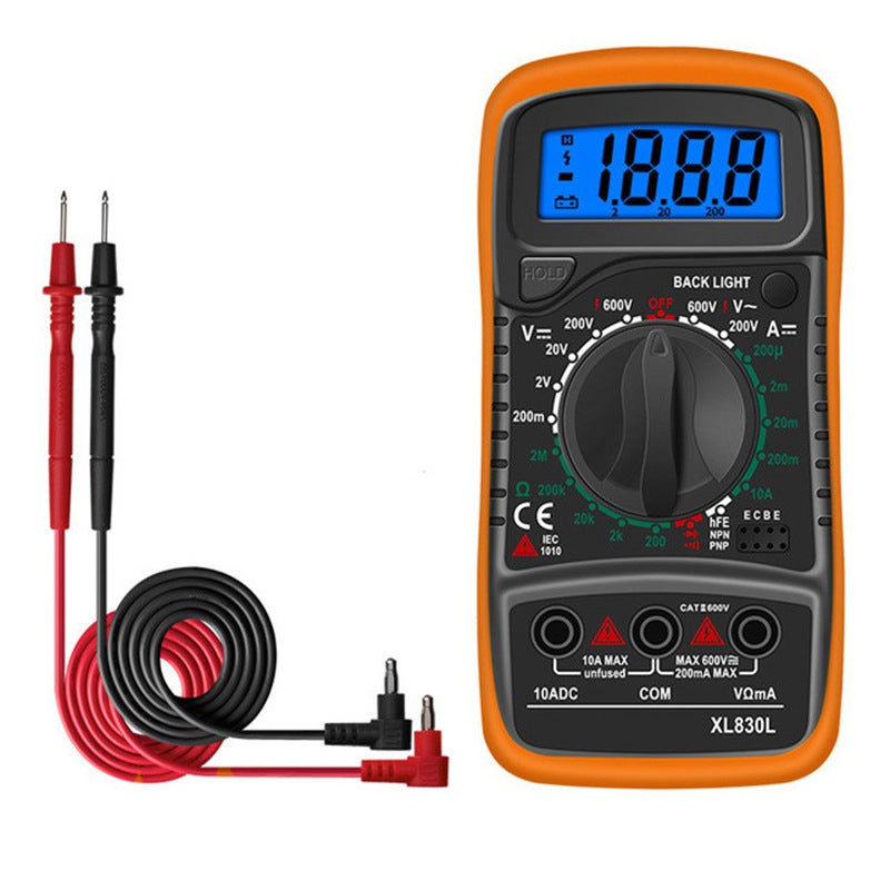 Digital Multimeter Manual Mini Battery Tester DMM Meter DIY Voltage ...