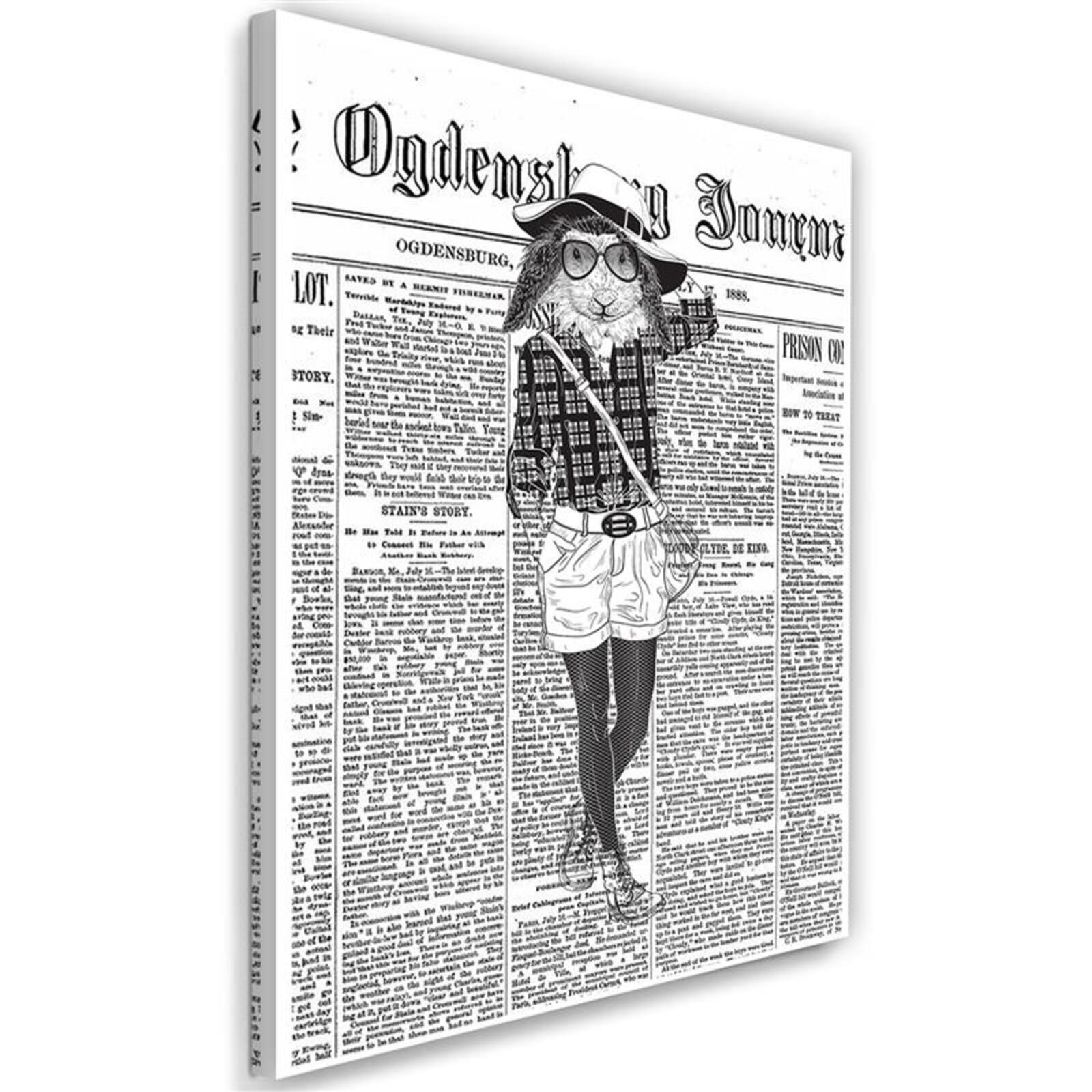 Tableau lapin dans le journal | Leroy Merlin