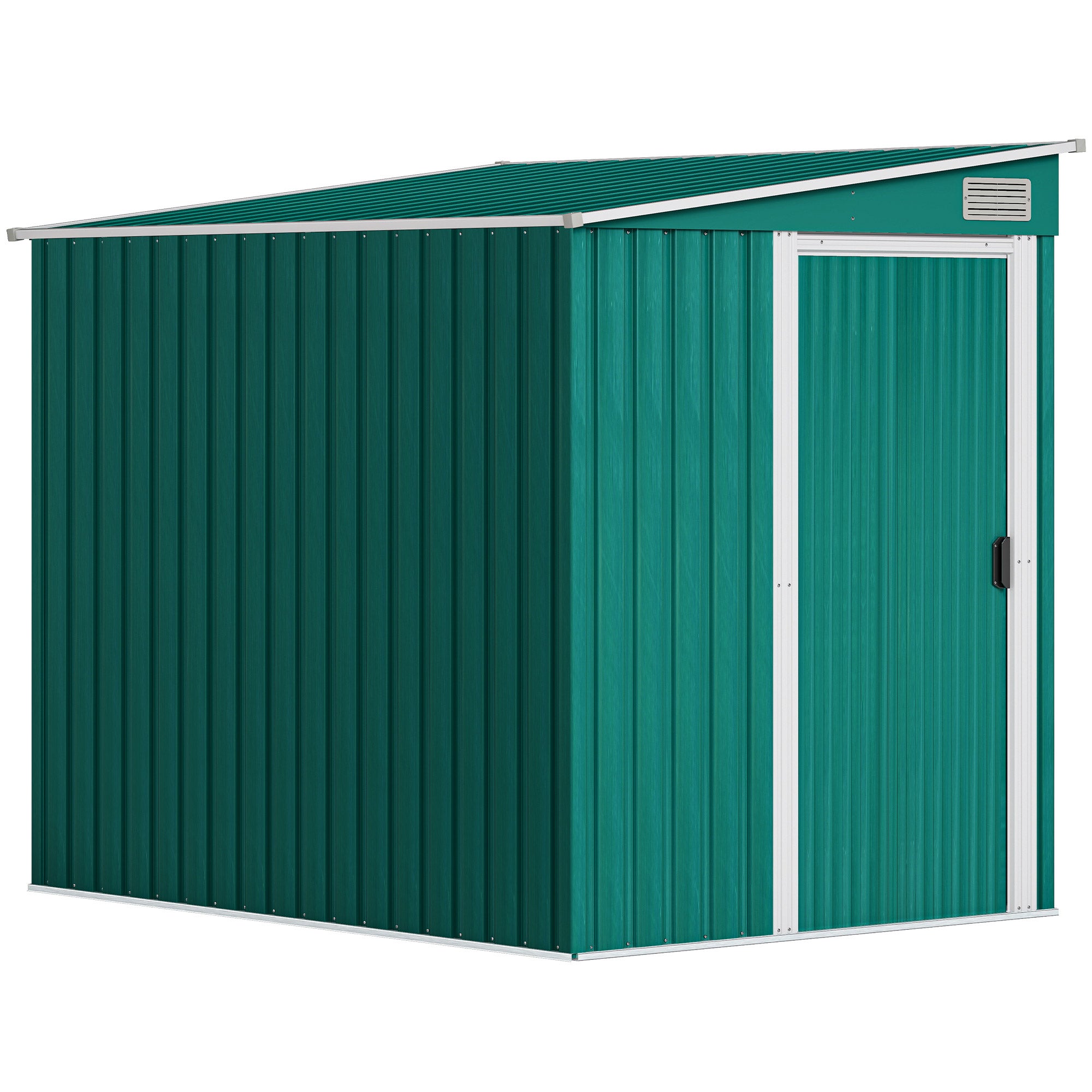 Caseta de herramientas metálica de 1,5 x 2 m con base, puerta corredera ...