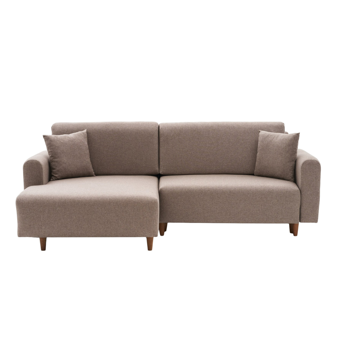 Sofá esquinero convertible con chaise longue a la izquierda en tela ...