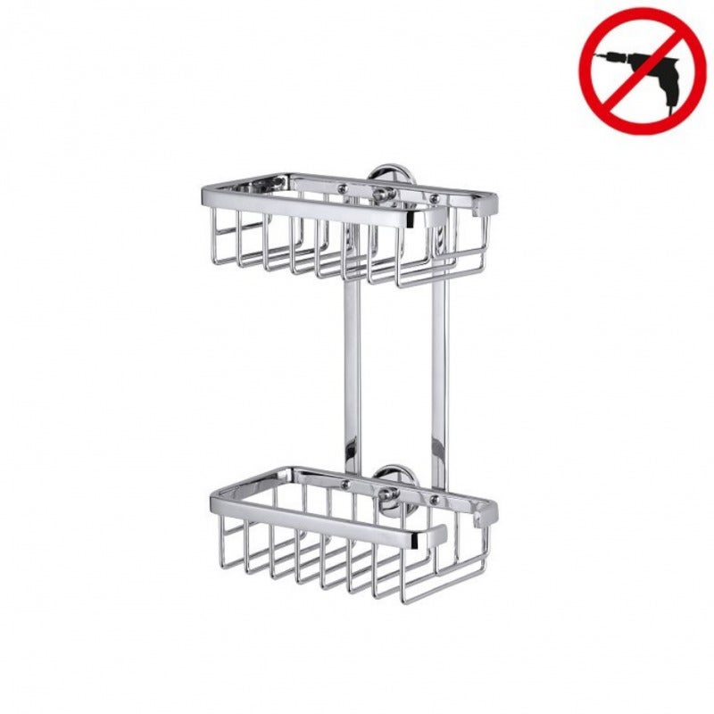 Tesa Tesa Aluxx EtagÃ¨re 2 paniers 26x18x10,7cm, Aluminio, Cromo, fÃ ...