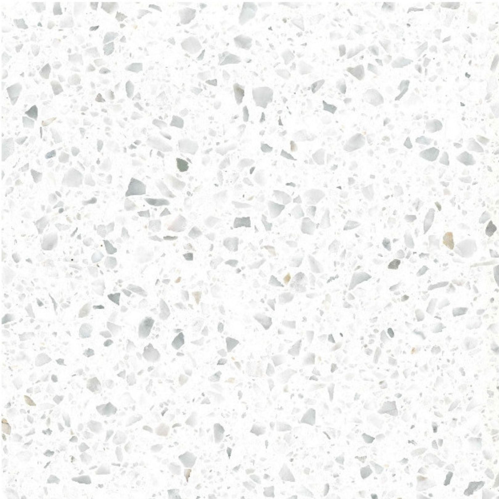 Carreau Terrazzo fond blanc inclusions gris Carrara 0/7 | Leroy Merlin