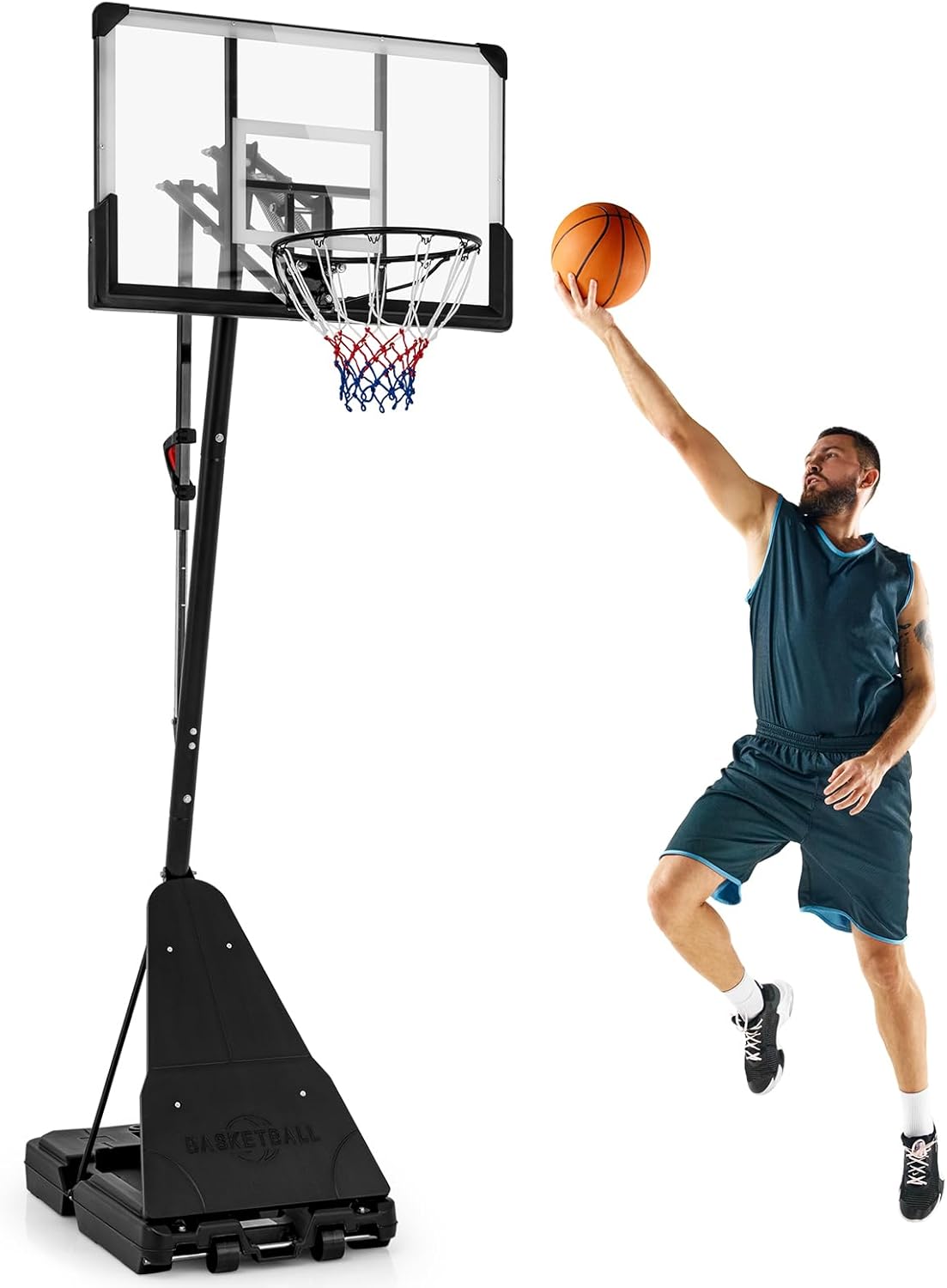 Canestro da Basket Regolabile 150-365 cm in Altezza per Bambini ed ...