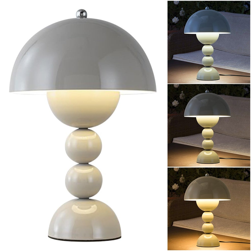 Lampe de table en métal, lampe de table champignon à intensité variable ...