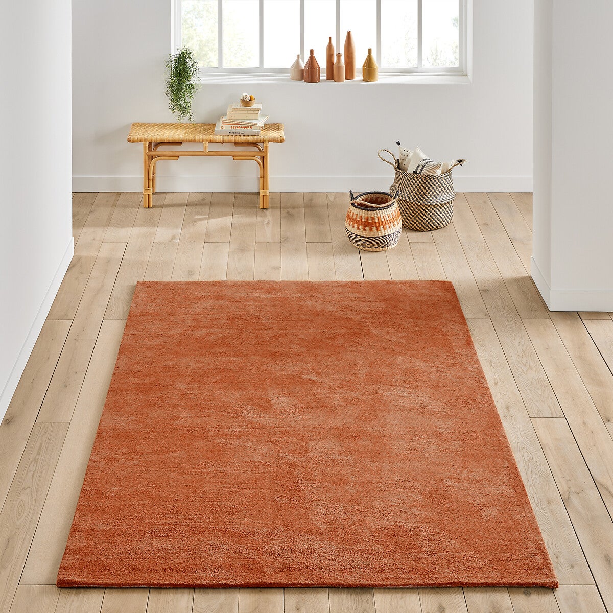 Tapis coton tufté, Renzo - Terracotta - 200 x 290 cm | Leroy Merlin