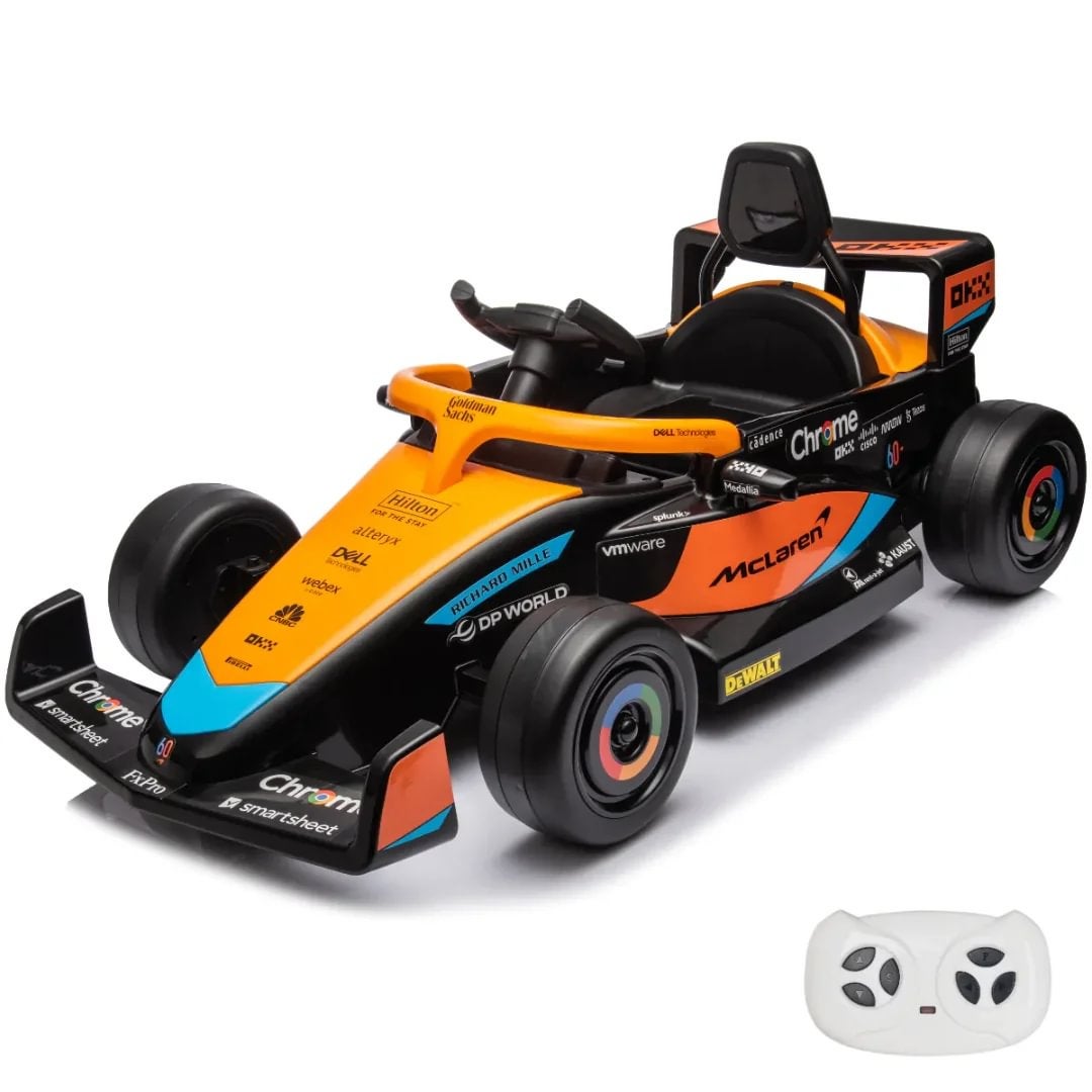 Voiture Électrique Enfants 12V McLaren Formule 1 - Orange | Leroy Merlin