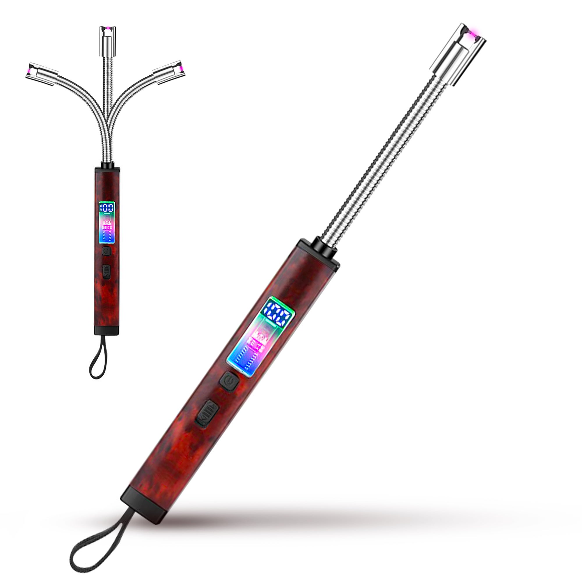 FISHTEC - Briquet plasma USB, tête flexible 360°, LCD, arc sans flamme ...