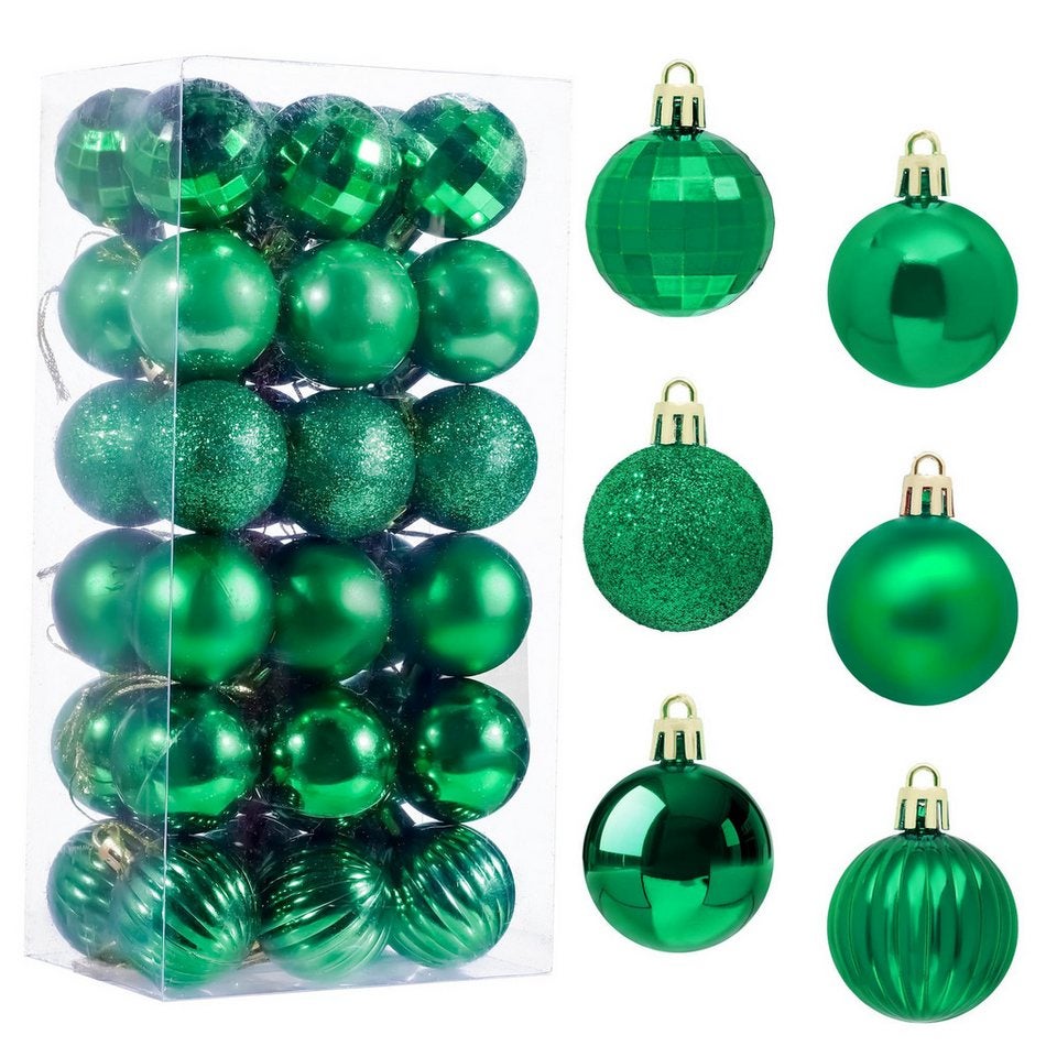 Juego de 36 adornos para árbol de Navidad, Juego de bolas navideñas ...