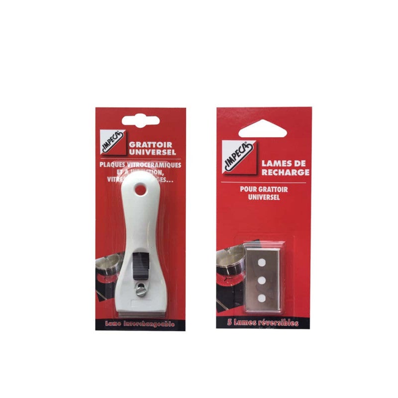 Pack IMPECA Grattoir Universel toutes surfaces - lame de rechange ...
