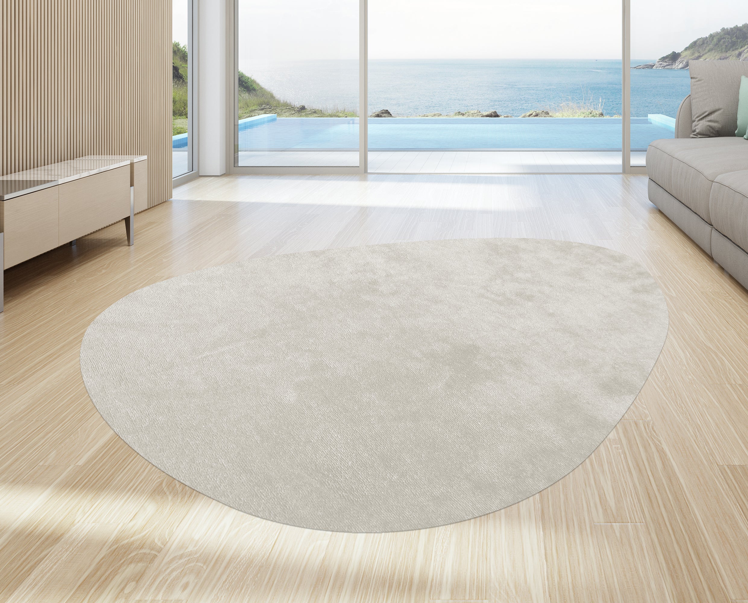 Alfombra de vinilo Forma Color Perla 196x270 cm - PVC antideslizante ...