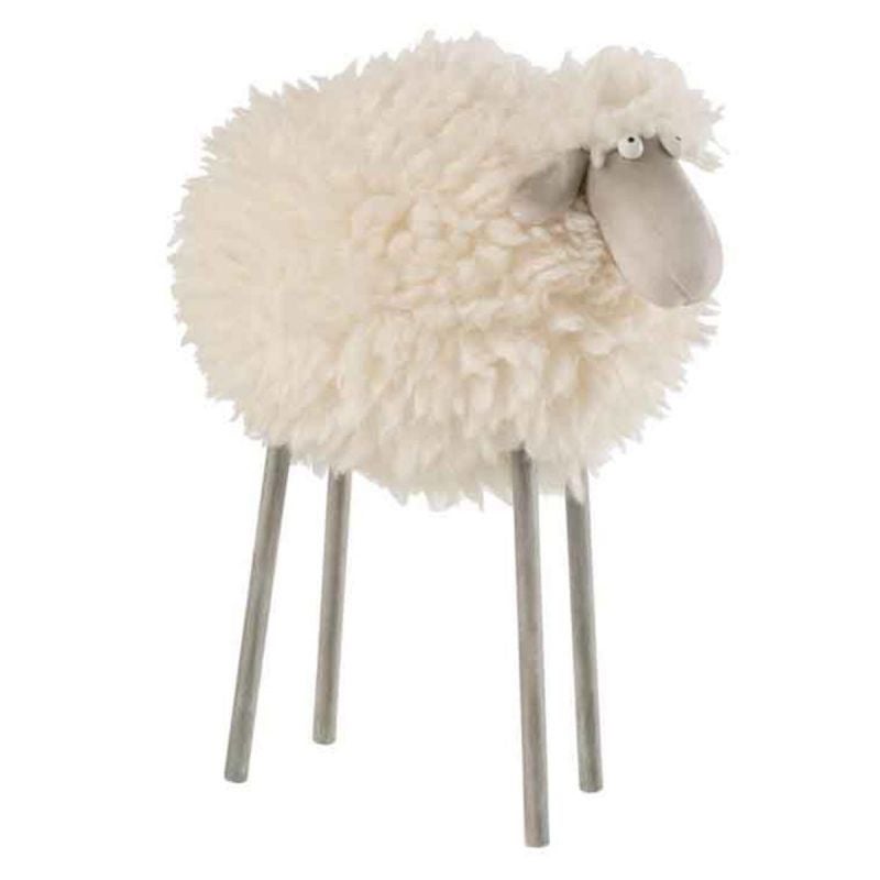 Paris Prix - Statuette Déco "mouton" 31cm Blanc & Gris | Leroy Merlin