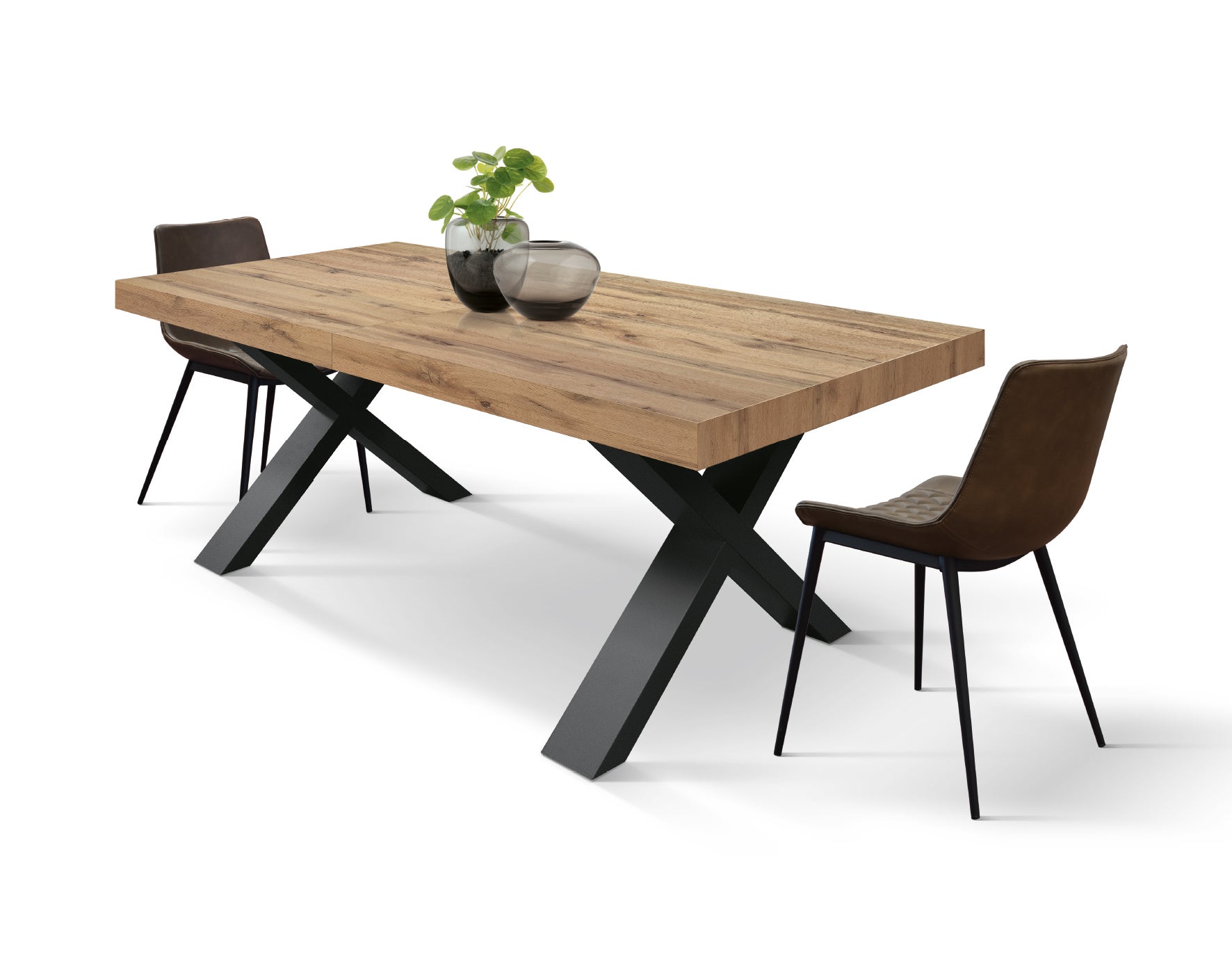 Tavolo Allungabile Marco, Gambe Incrociate a X, Made in Italy ...
