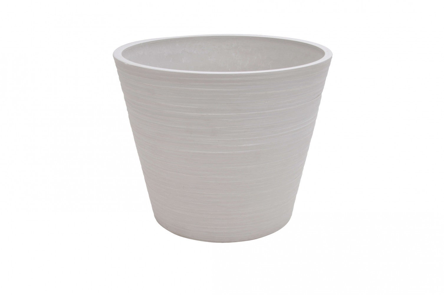Pot de jardin rond bas en fibre d'argile 34x34x34 cm Balai - Couleur ...