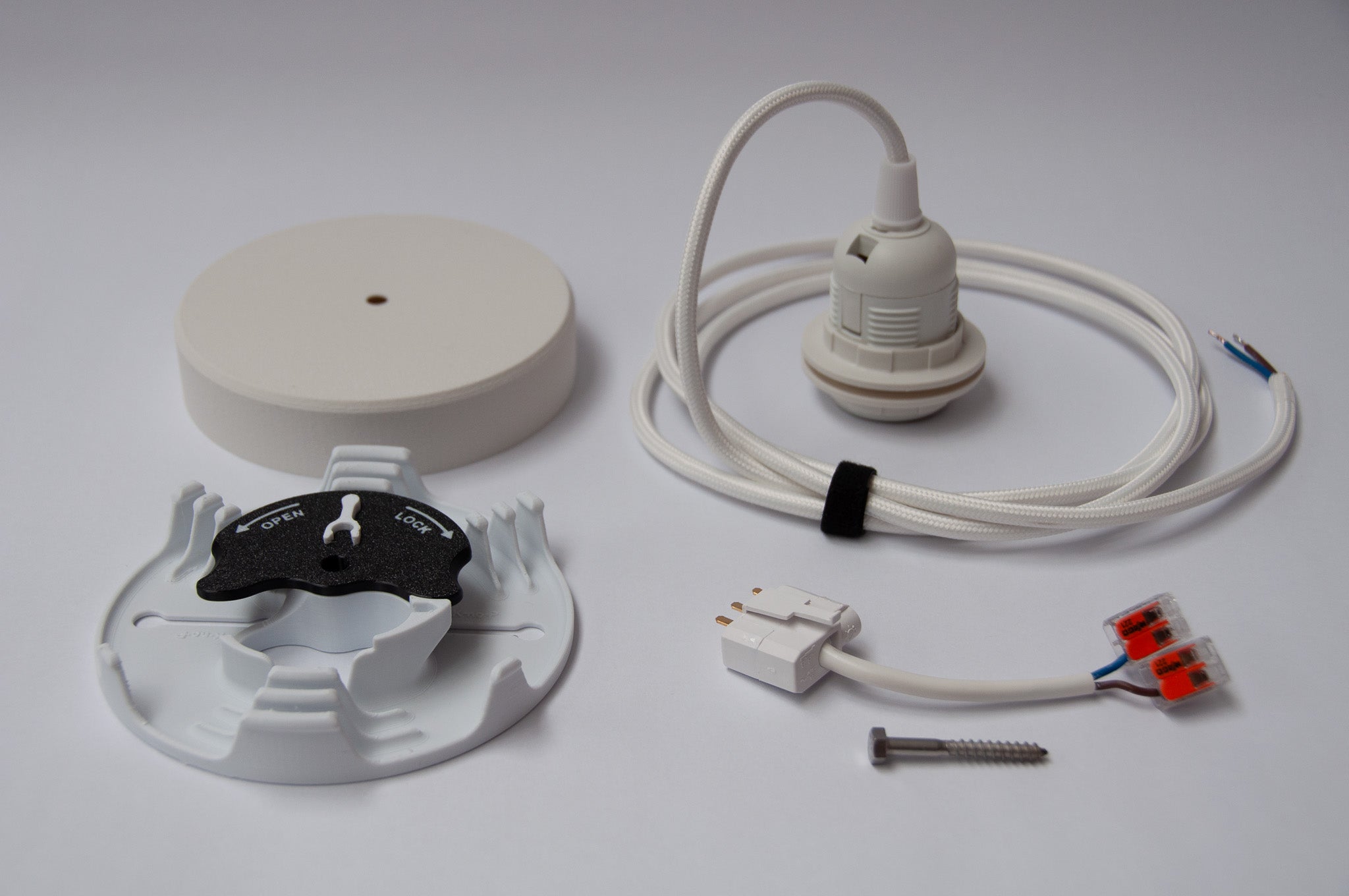 Suspension spéciale DCL abat-jour, Douille E27, blanc avec câble 1m ...