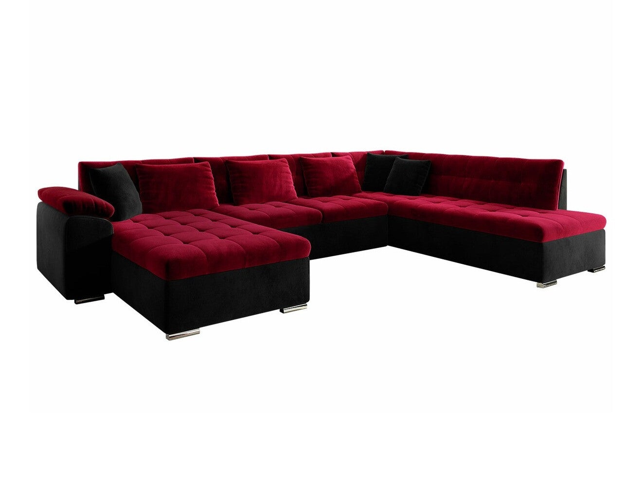 Divano angolare Comfivo 128, Rosso, Con, Senza, 348x205x76cm | Leroy Merlin