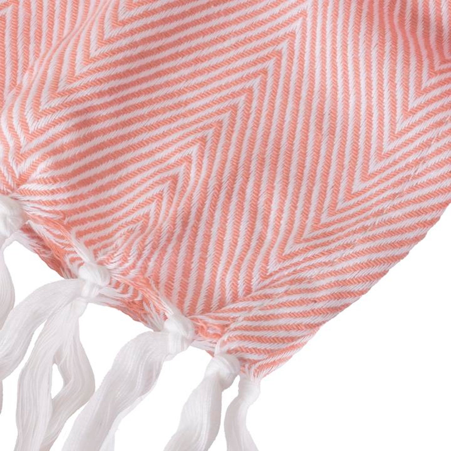 100% algodón rosa salmón manta a cuadros con flecos 180x220cm ZIGORA ...