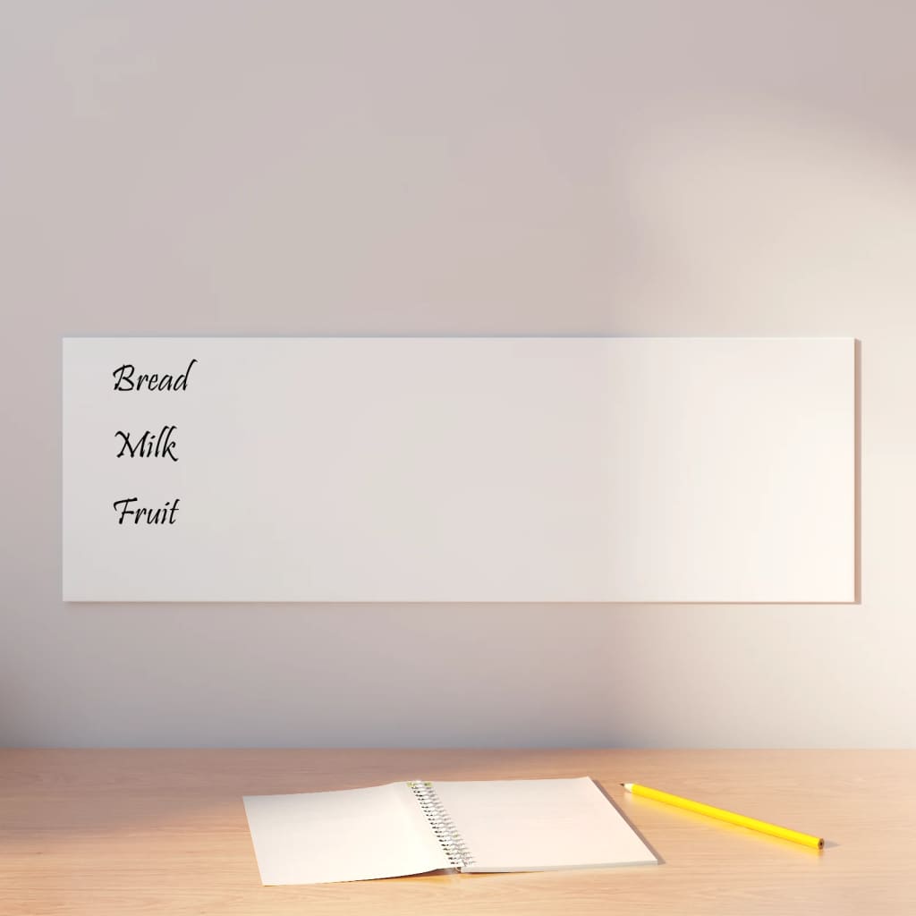 Maison Exclusive - Pizarra magnética de pared vidrio templado blanco ...