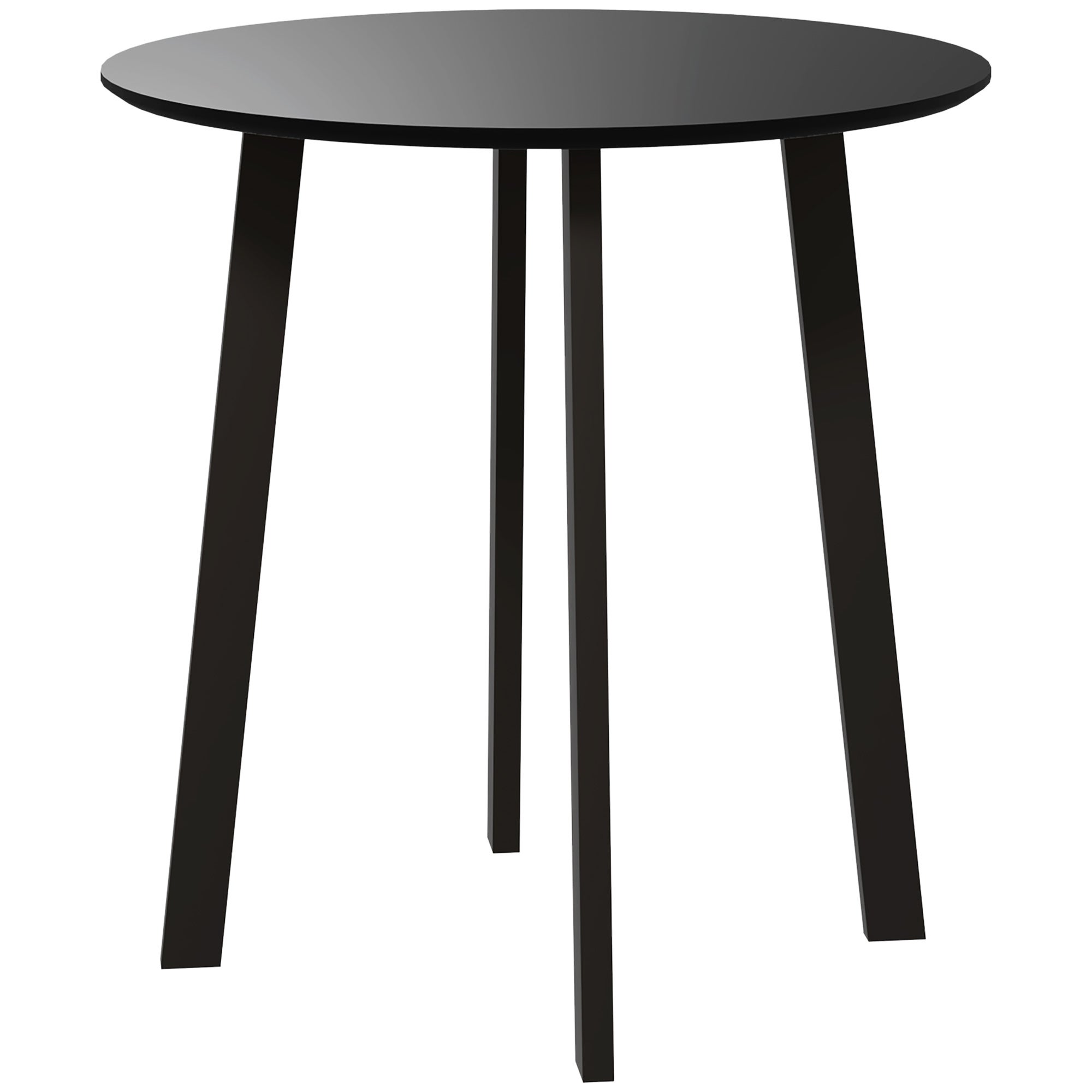 2-person tavolo da pranzo, bianco piano, metallo gambe con foot caps ...