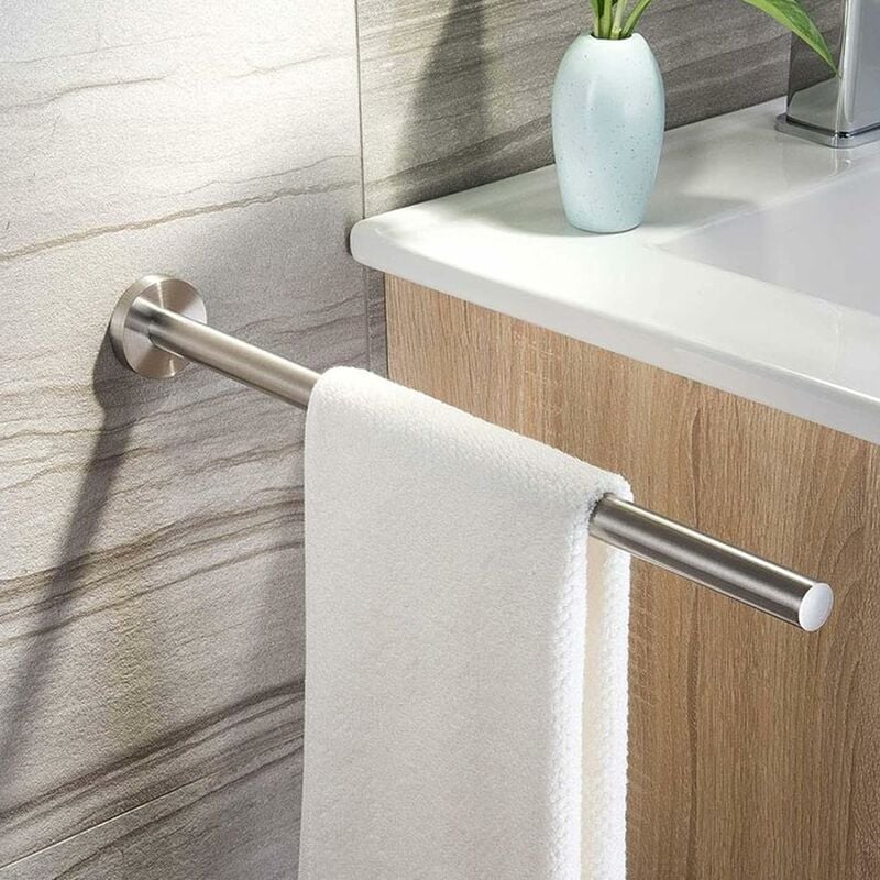 Toallero de acero inoxidable cepillado, toallero de baño, toallero de ...