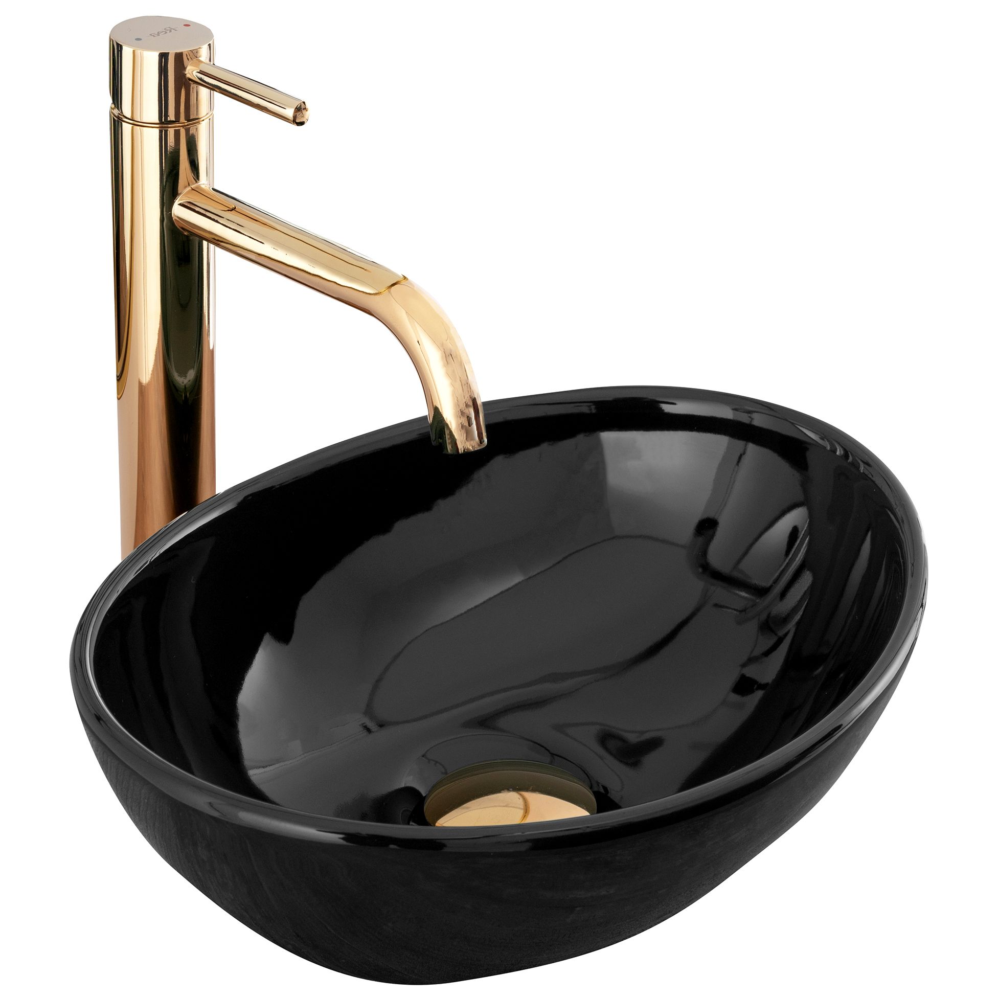 LAVABO SOBRE ENCIMERA REA SOFIA MINI BLACK SHINY | Leroy Merlin