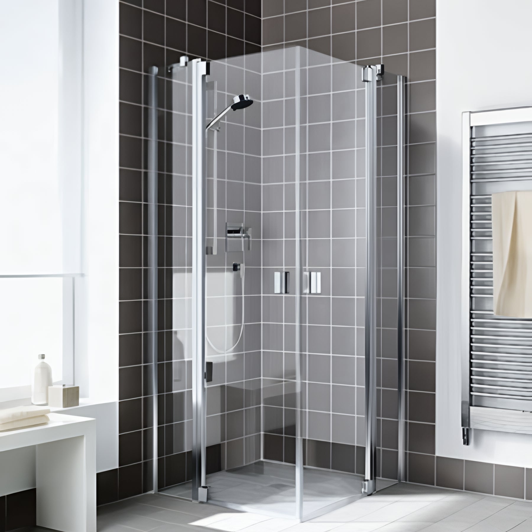 Demi paroi de douche angle pivotante largeur 93cm hauteur 200 cm ...