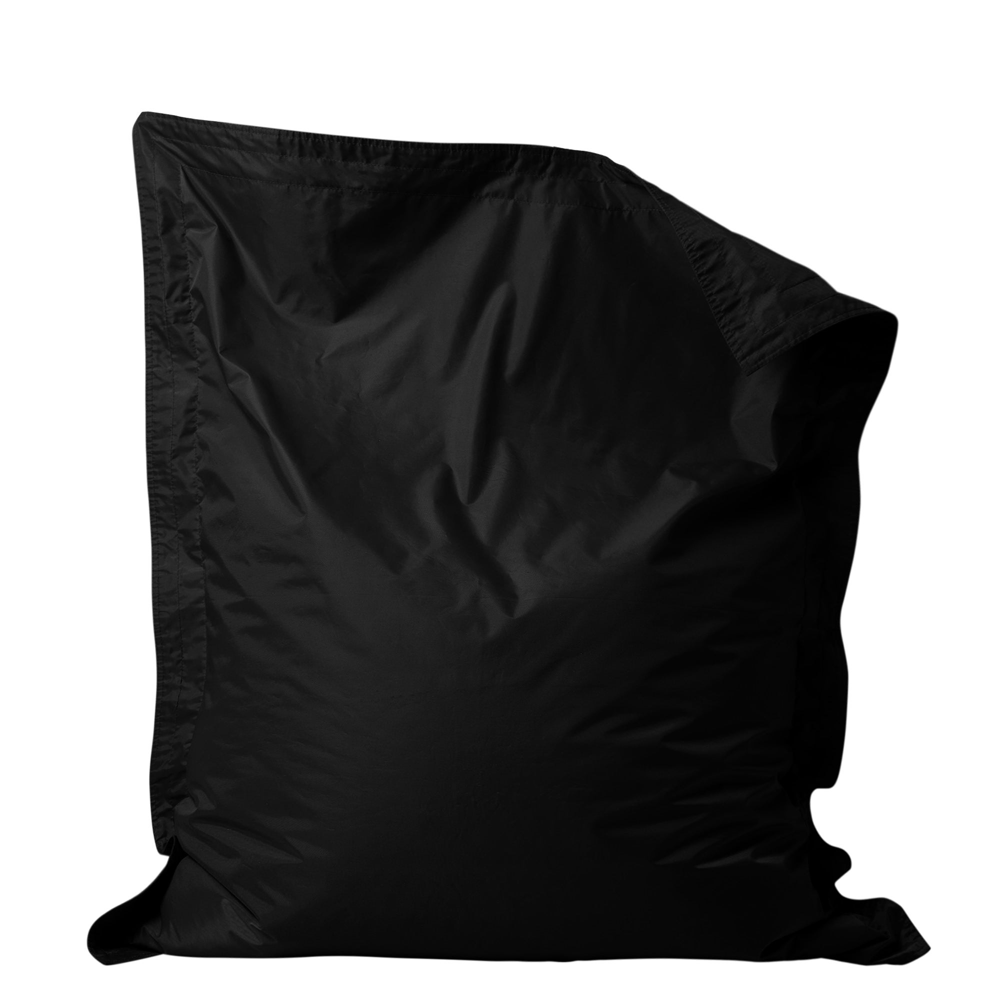 Coussin de sol Veeva, pouf large jardin, salon, 110x140 noir Oeko-Tex ...