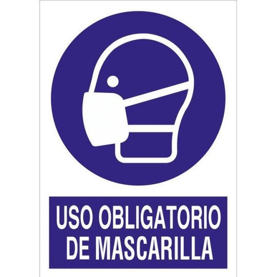 Señal obligación Uso obligatorio de mascarilla | Leroy Merlin