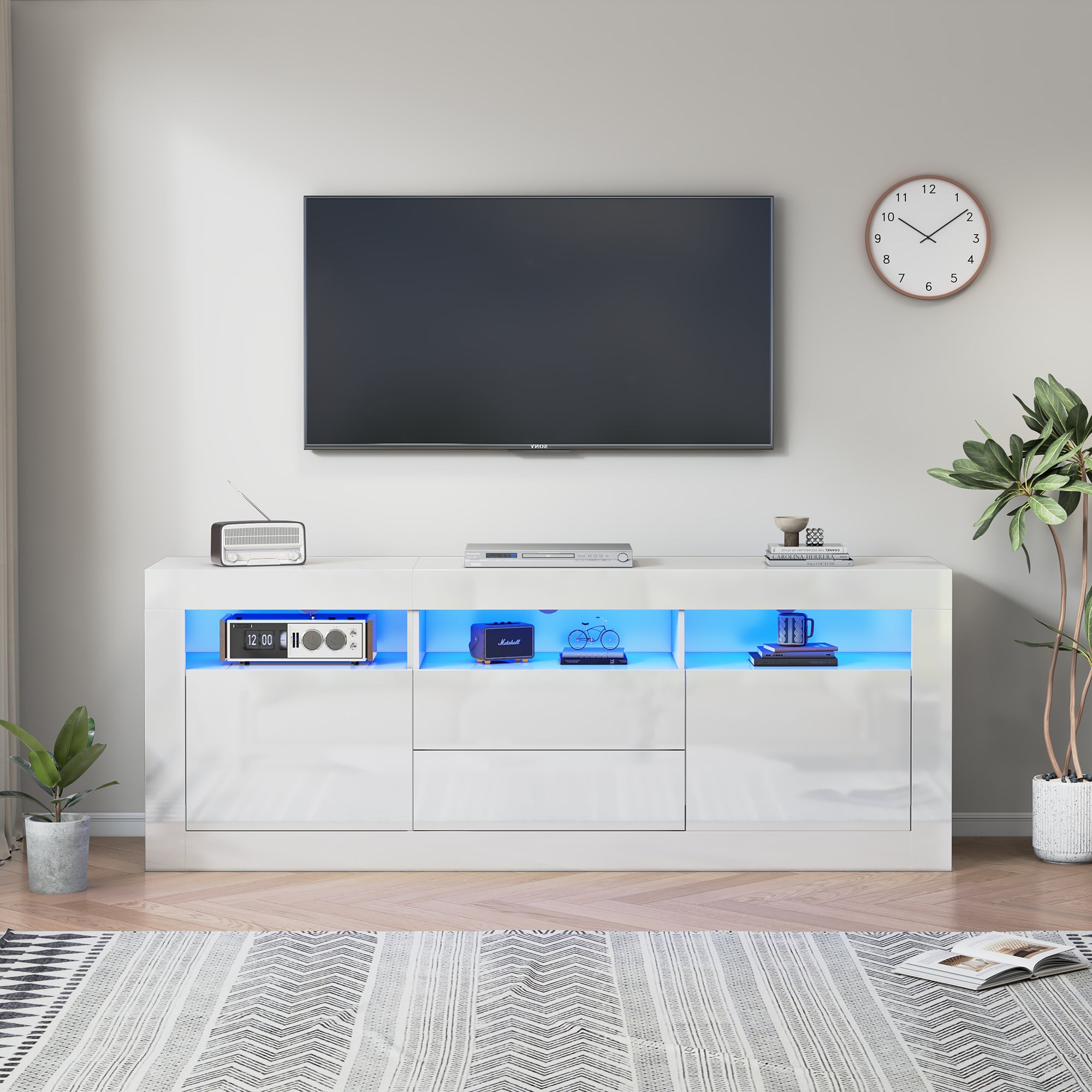 Mueble para TV de 160 cm apto para televisores de 70 pulgadas - con LED ...