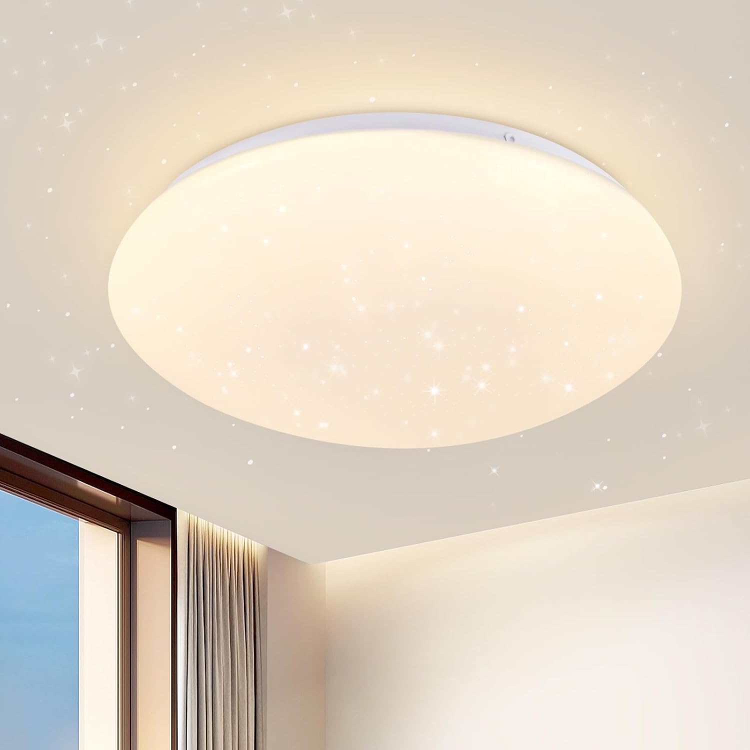 ZMH Lampa sufitowa LED do sypialni i kuchni 5W 3000K Ø 16,5 cm, ciepła ...