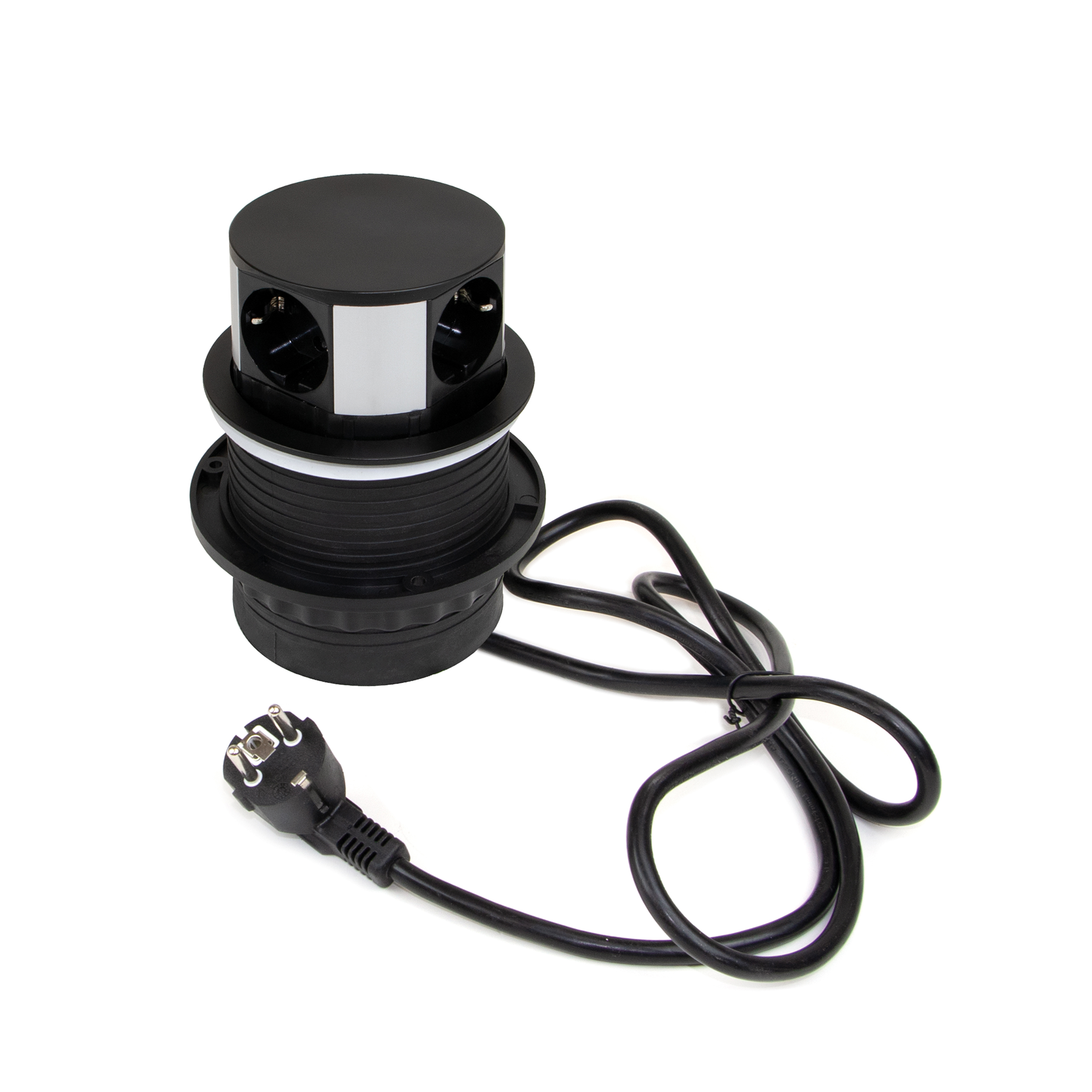 Emuca Multiconnecteur Vertikal Push diamètre 100mm, 3 prises de type ...