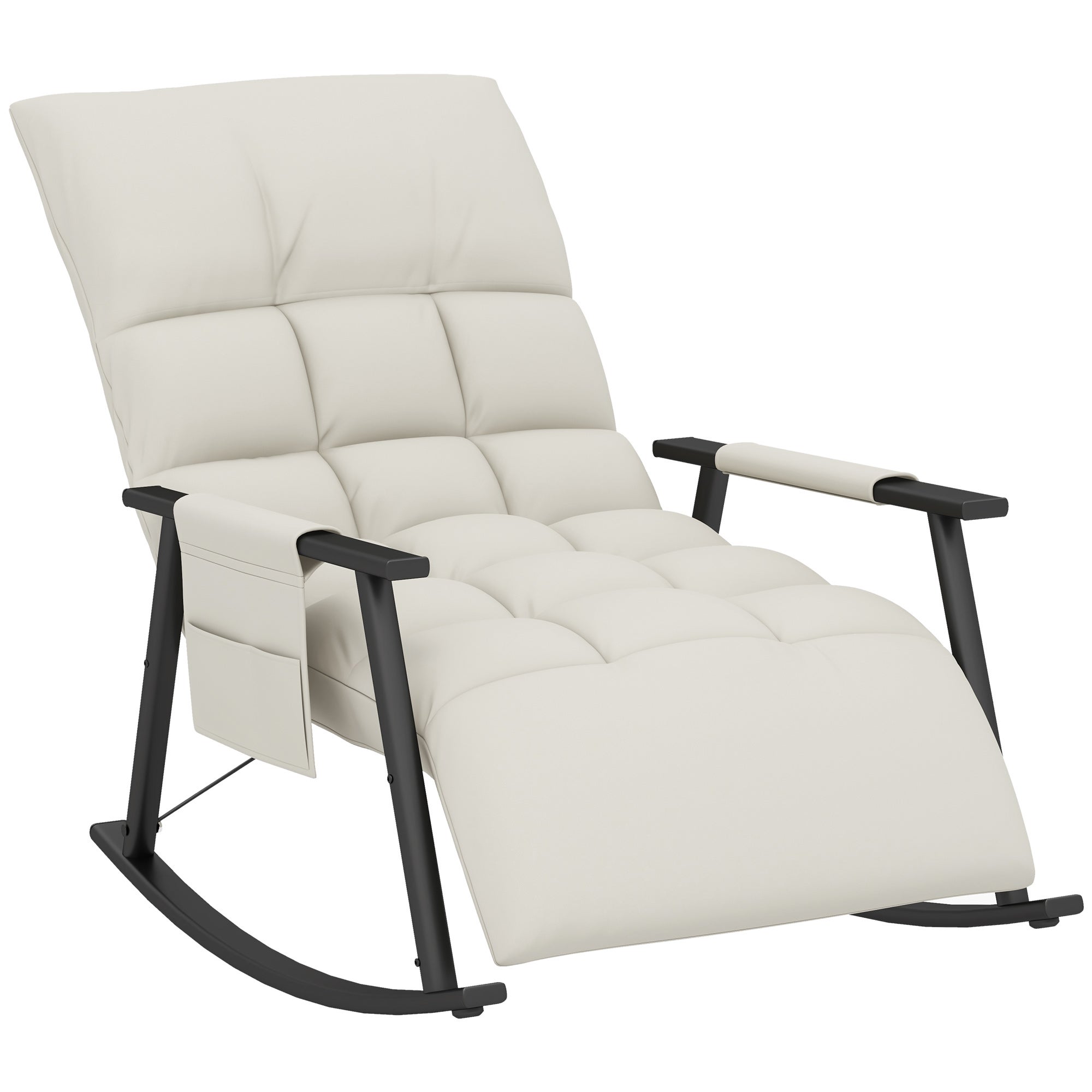Fauteuil à bascule Tissu microfibre HOMCOM | Leroy Merlin
