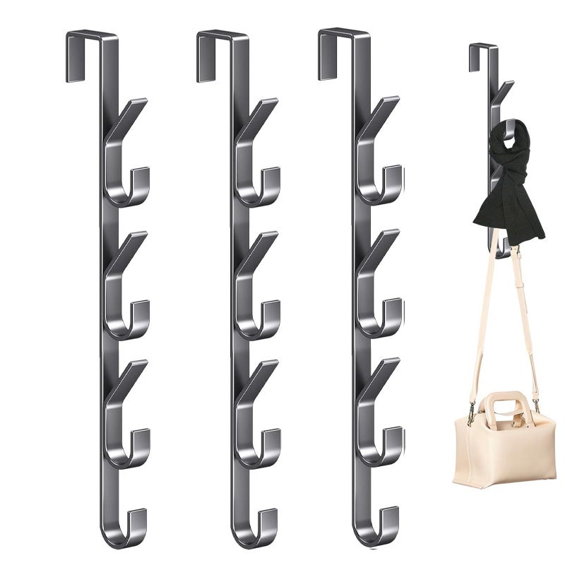 Lot de 4 crochets de porte - 7 crochets, cintres multi-usages, crochets ...