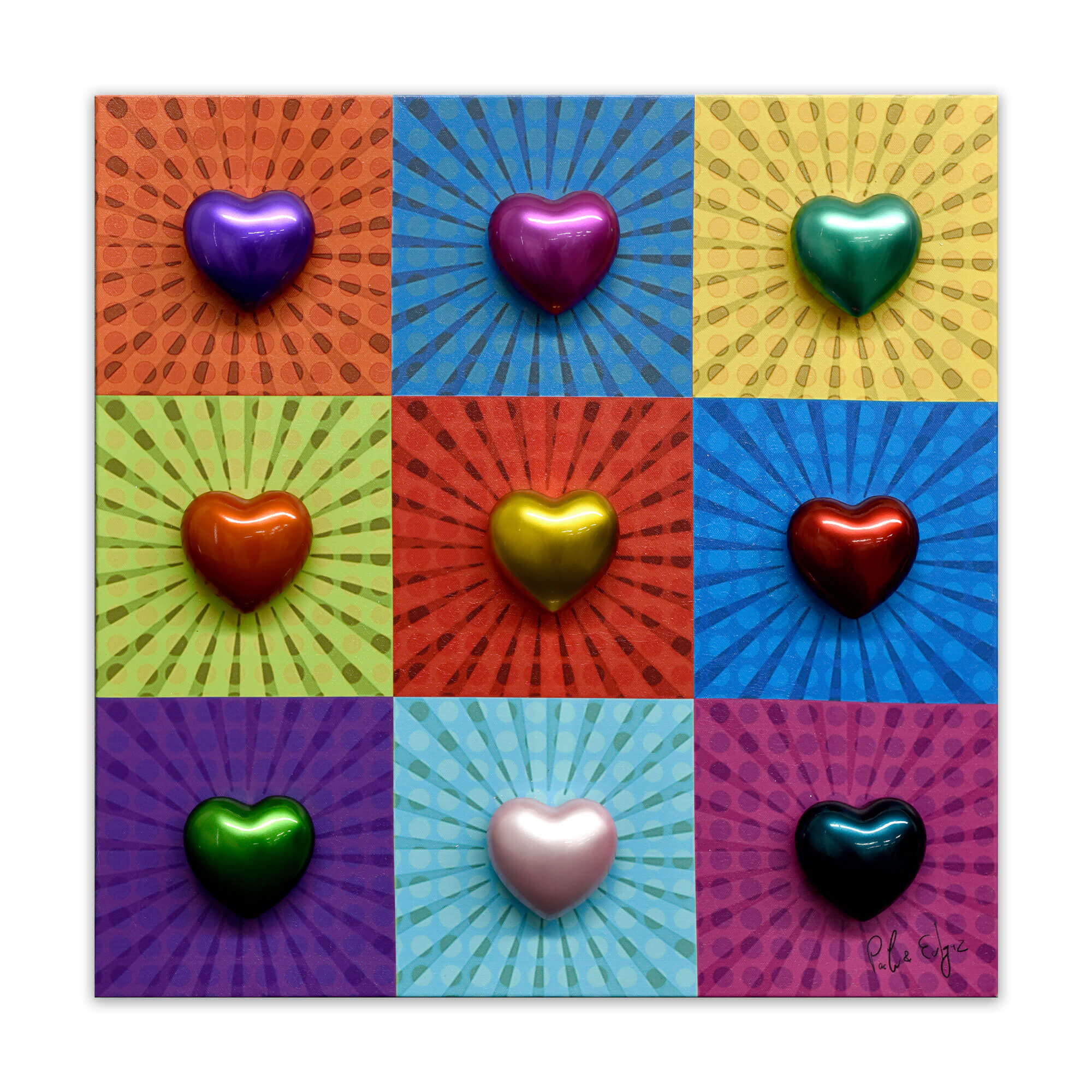 ADM - Tableau-sculpture 'Coeurs Pop Art' | Leroy Merlin