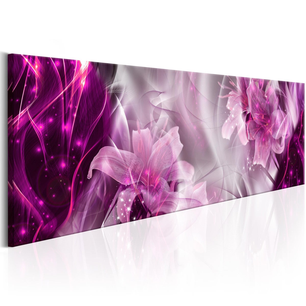 Tableau Imprimé "Purple Flames" 50 x 150 cm | Leroy Merlin