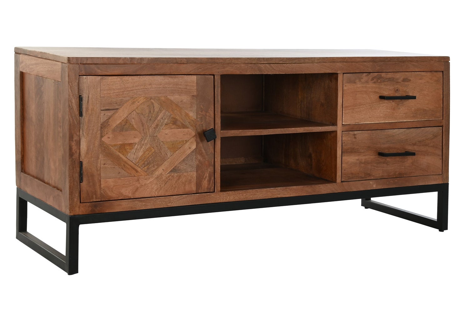 Mueble Tv Teca Metal 125X40X55 Marron | Leroy Merlin