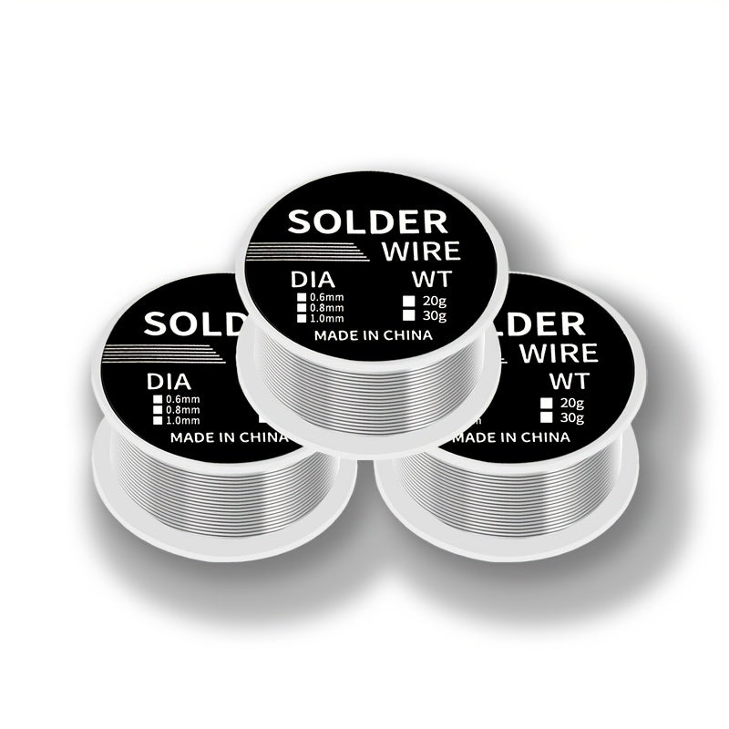 Lot de 3 bobines de fil à souder 0,8 mm, haute pureté, bas point de ...
